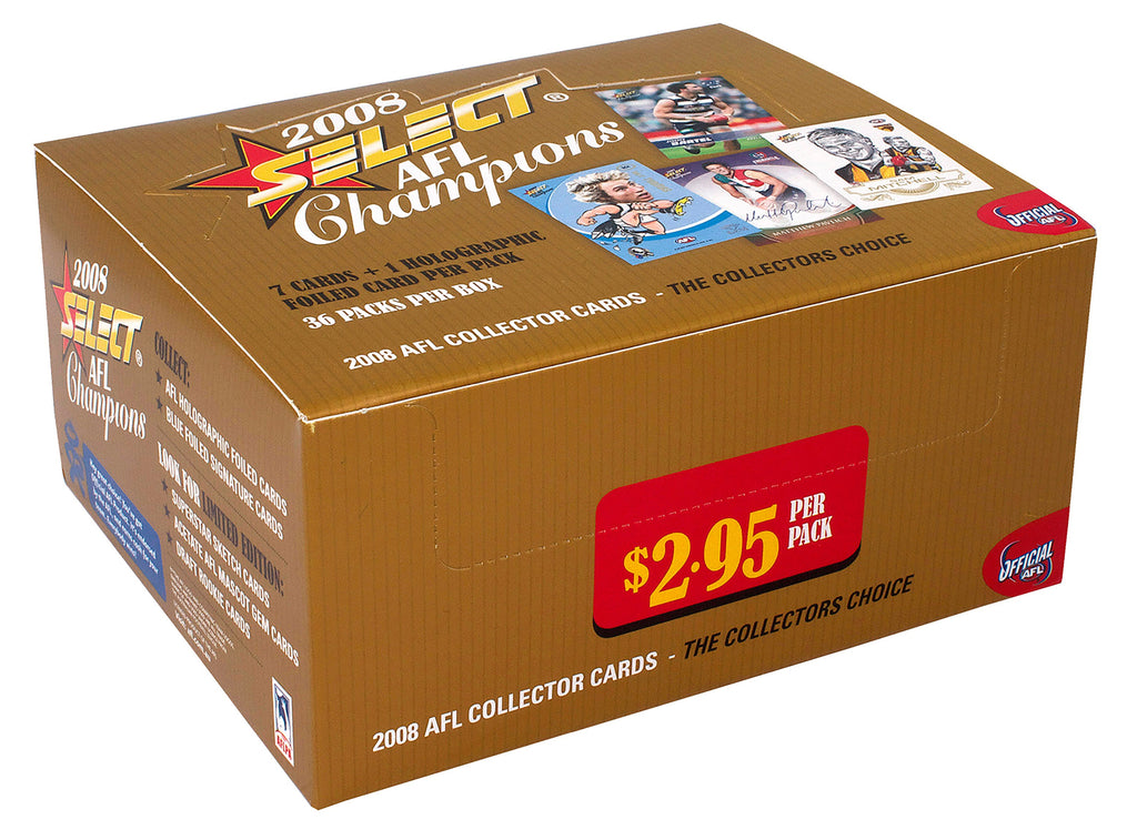 2008 AFL Champions Collector Cards Sealed Box (36 Packs) – Select Cards