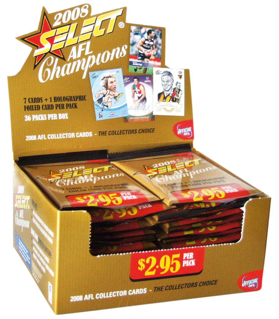2008 AFL Champions Collector Cards Sealed Box (36 Packs) – Select Cards
