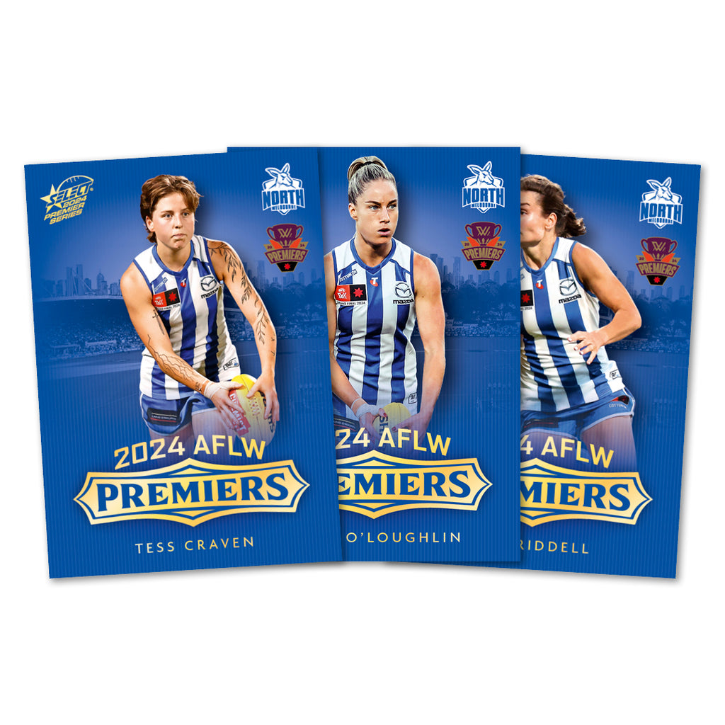 2024 AFLW North Melbourne Premiers Limited Edition Card Set – Select Cards