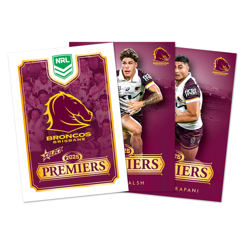 Official 2025 NRL Premiers Limited Edition Card Set Brisbane Broncos ...