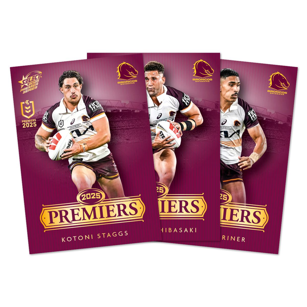 Official 2025 NRL Premiers Limited Edition Card Set Brisbane Broncos ...