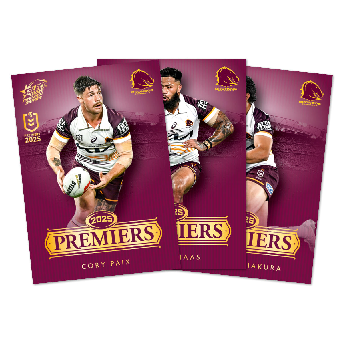 Official 2025 NRL Premiers Limited Edition Card Set Brisbane Broncos ...