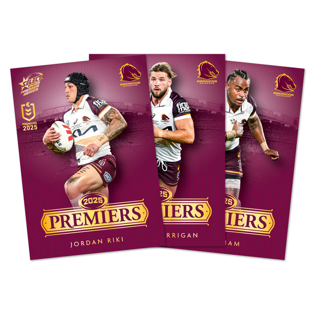 Official 2025 NRL Premiers Limited Edition Card Set Brisbane Broncos ...