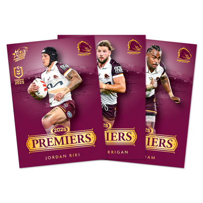 Official 2025 NRL Premiers Limited Edition Card Set Brisbane Broncos ...