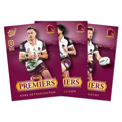 Official 2025 NRL Premiers Limited Edition Card Set Brisbane Broncos ...
