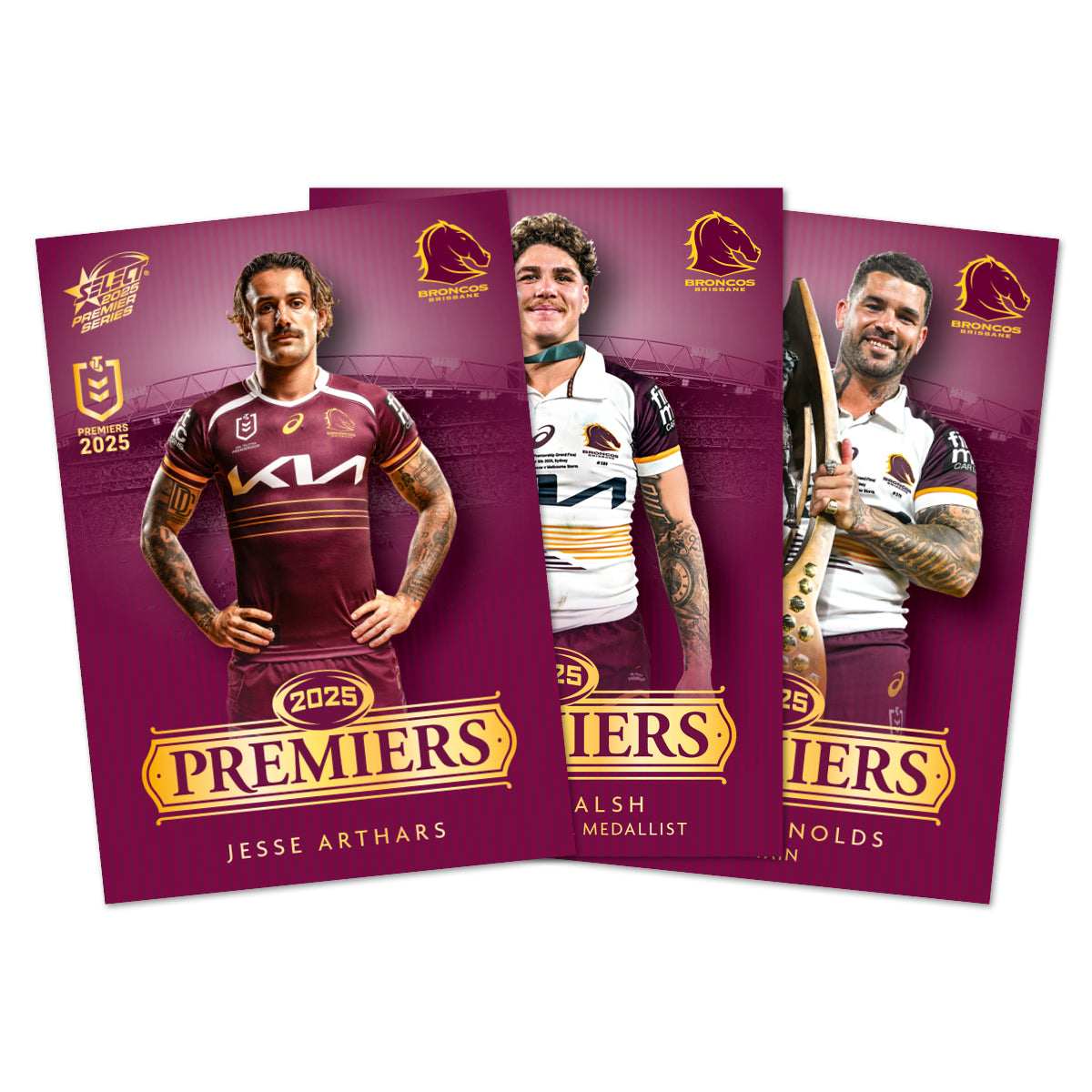 Official 2025 NRL Premiers Limited Edition Card Set Brisbane Broncos ...