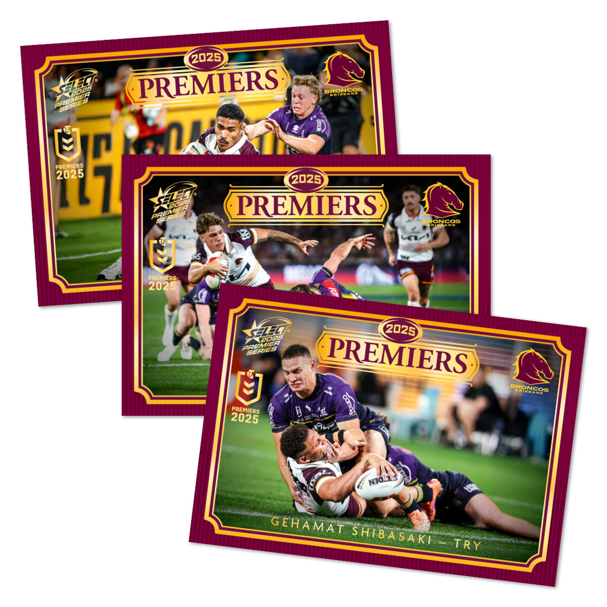 Official 2025 NRL Premiers Limited Edition Card Set Brisbane Broncos ...