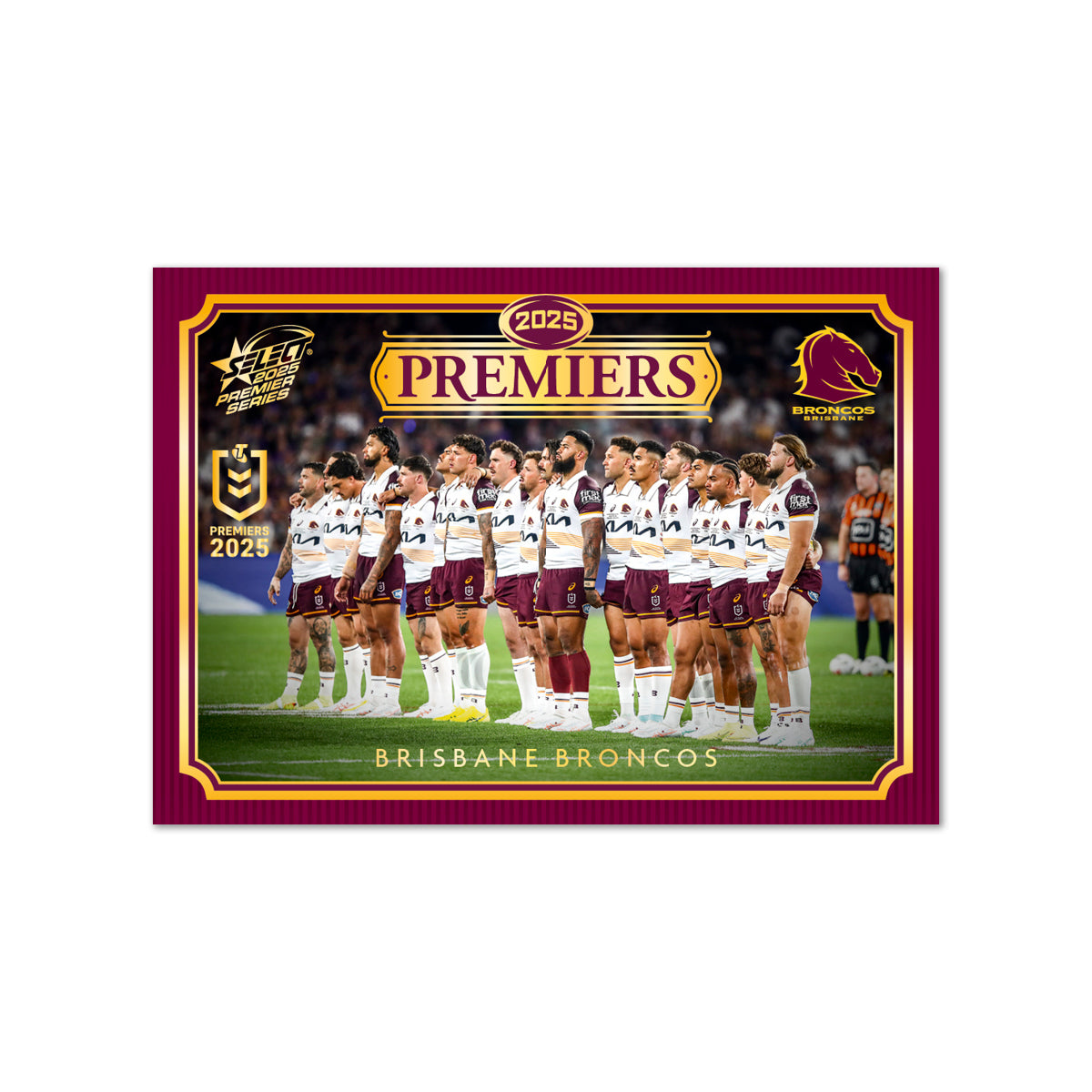 Official 2025 NRL Premiers Limited Edition Card Set Brisbane Broncos ...