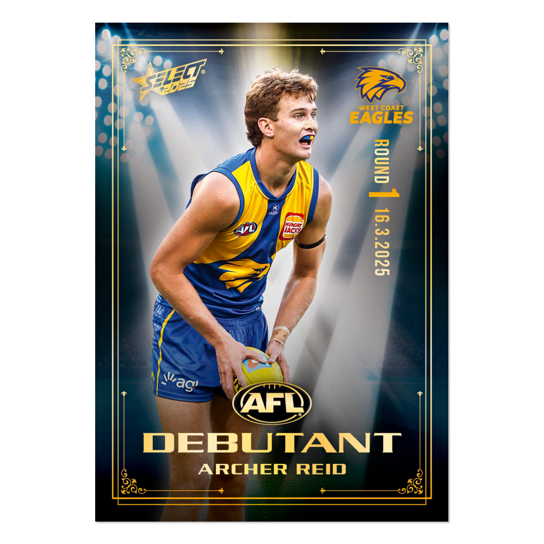 Official AFL 2025 Debutant Collector Cards – Select Cards
