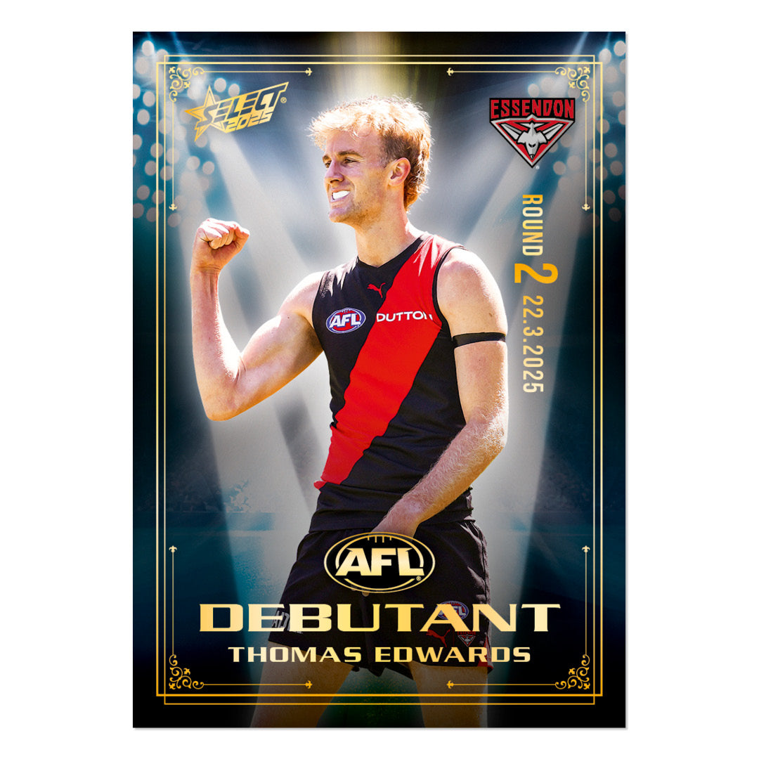 Official AFL 2025 Debutant Collector Cards – Select Cards