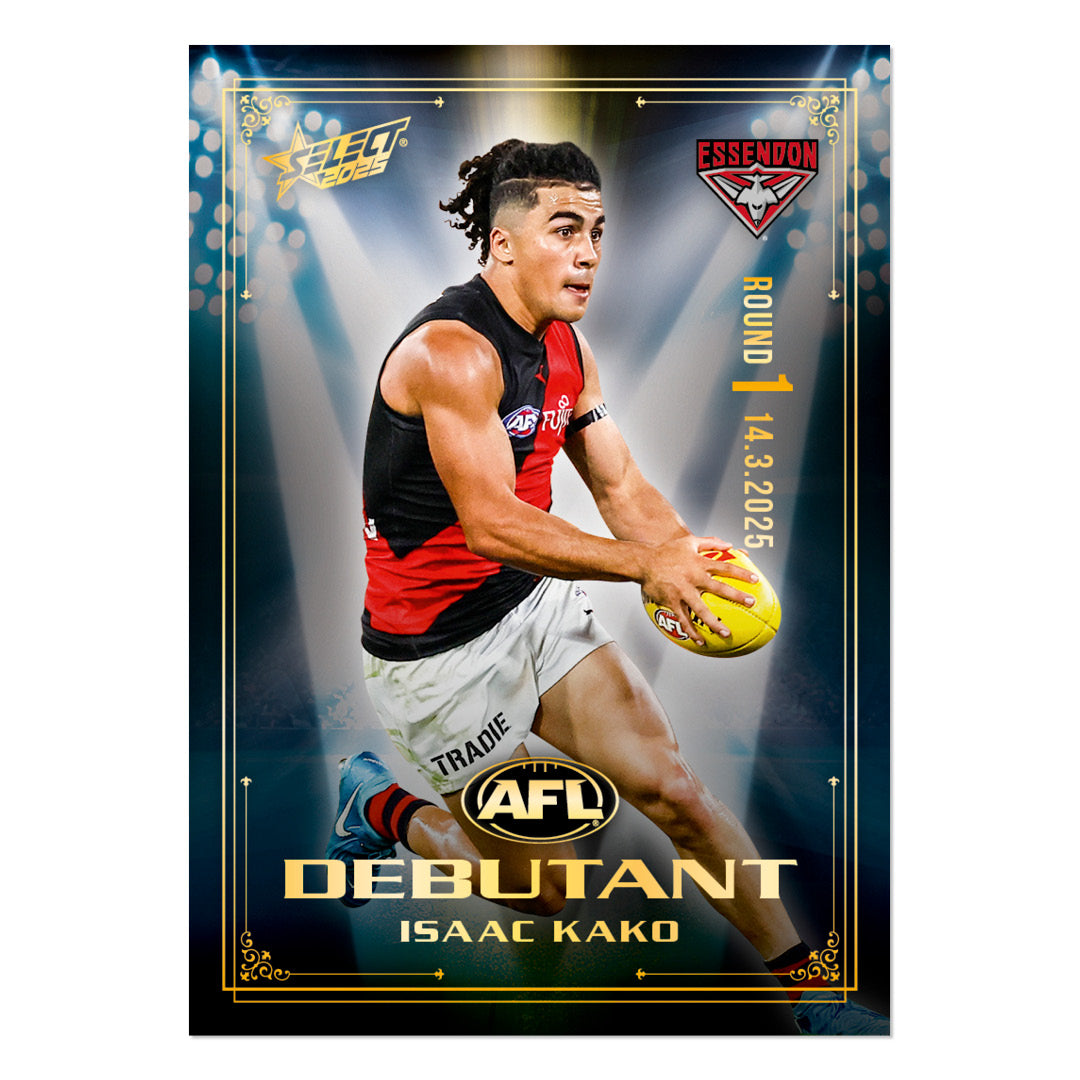 Official AFL 2025 Debutant Collector Cards – Select Cards