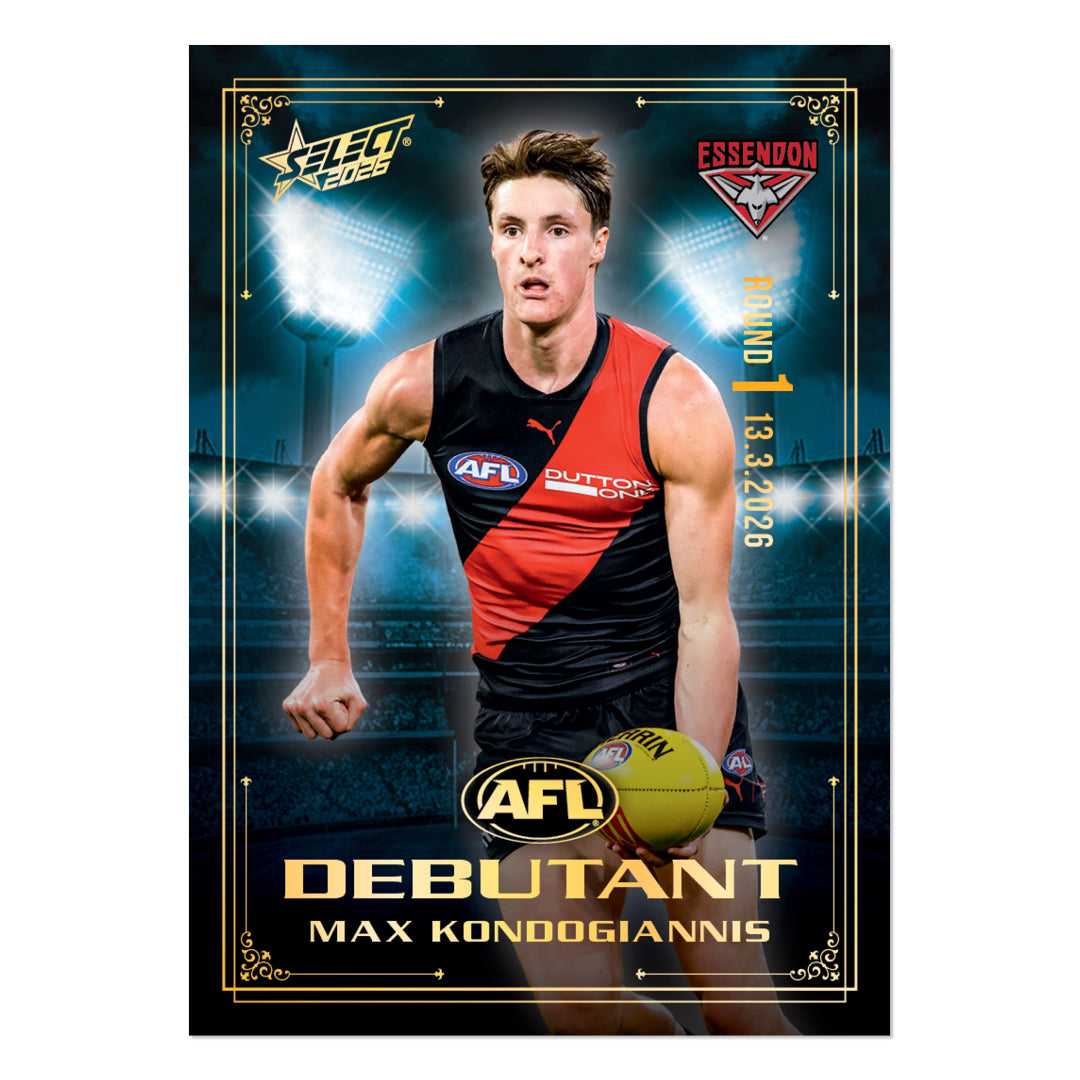 Official AFL 2026 Debutant Collector Cards – Select Cards