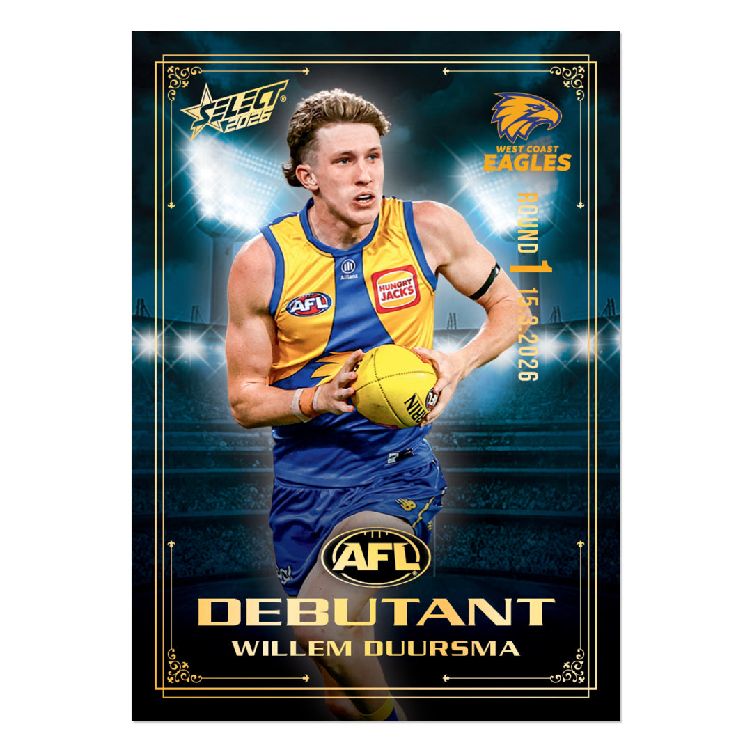 Official AFL 2026 Debutant Collector Cards – Select Cards
