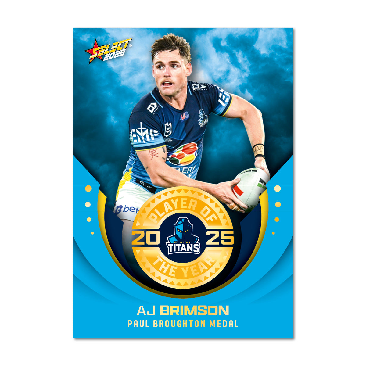 2025 NRL Club Player of the Year Limited Edition Cards – Select Cards