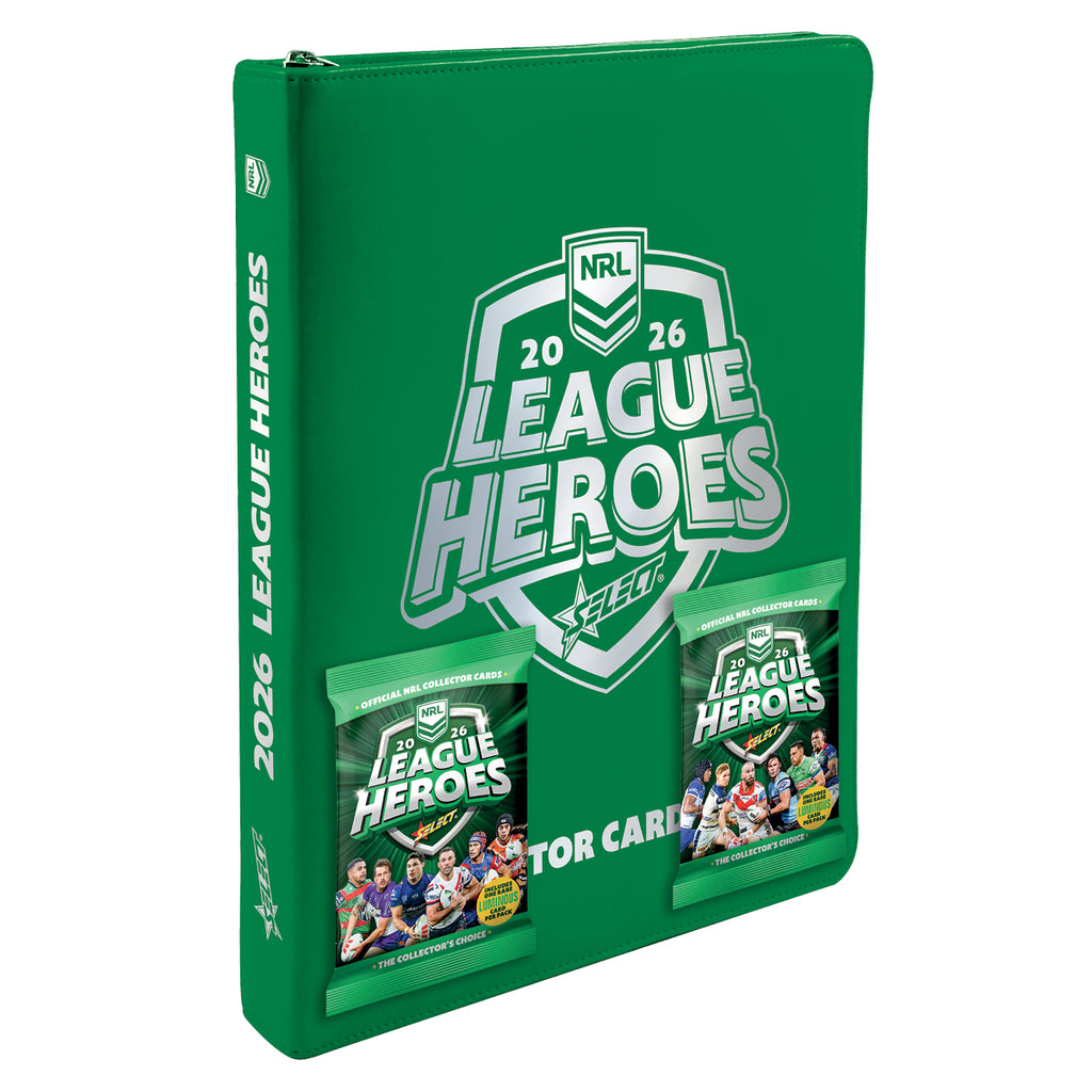 2026 NRL League Heroes Vinyl Album + 2 Packs Cards – Select Cards