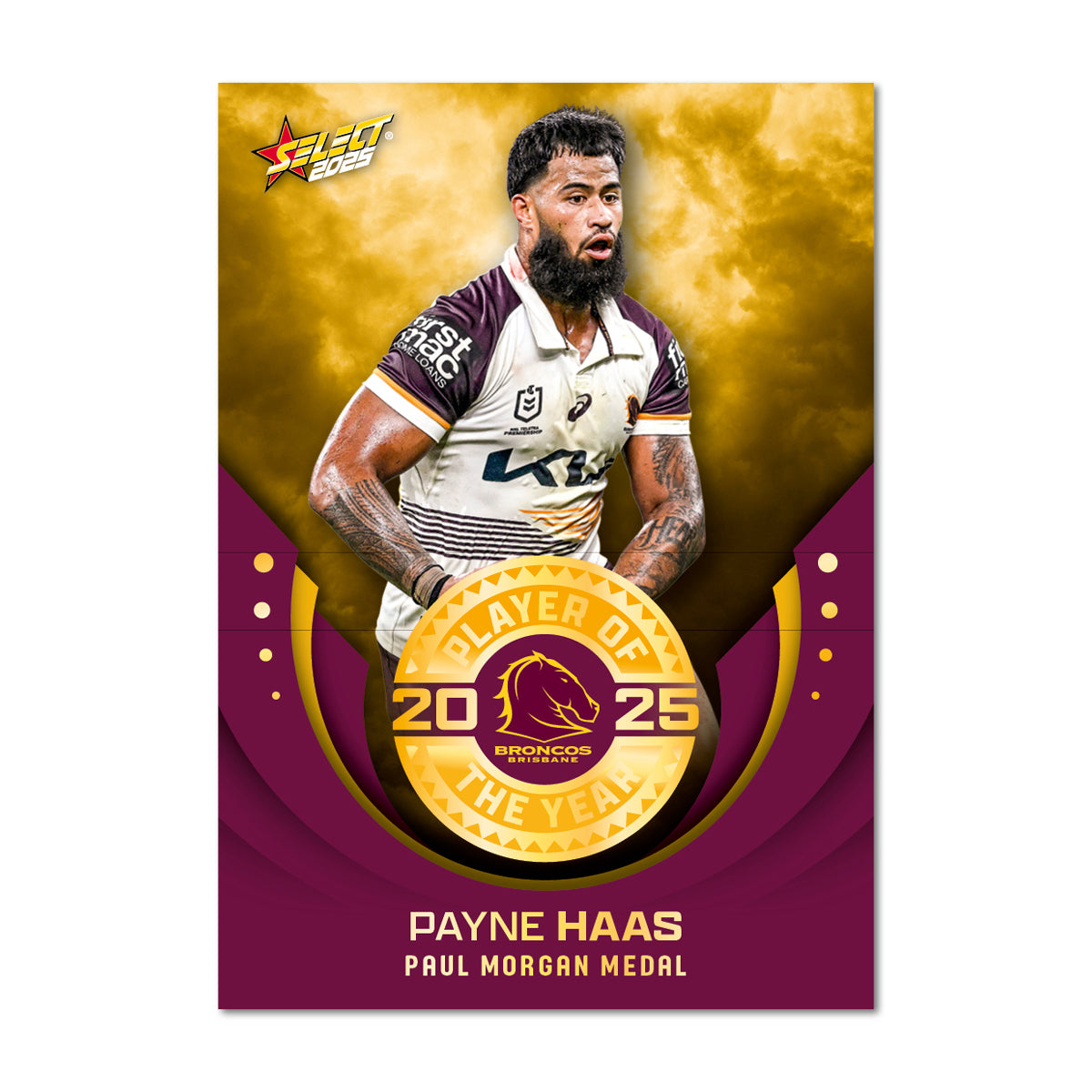 2025 NRL Club Player of the Year Limited Edition Cards – Select Cards