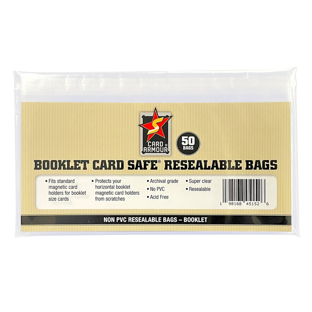 Card Armour Booklet Card Safe Resealable Bags (50 Pack) – Select Cards