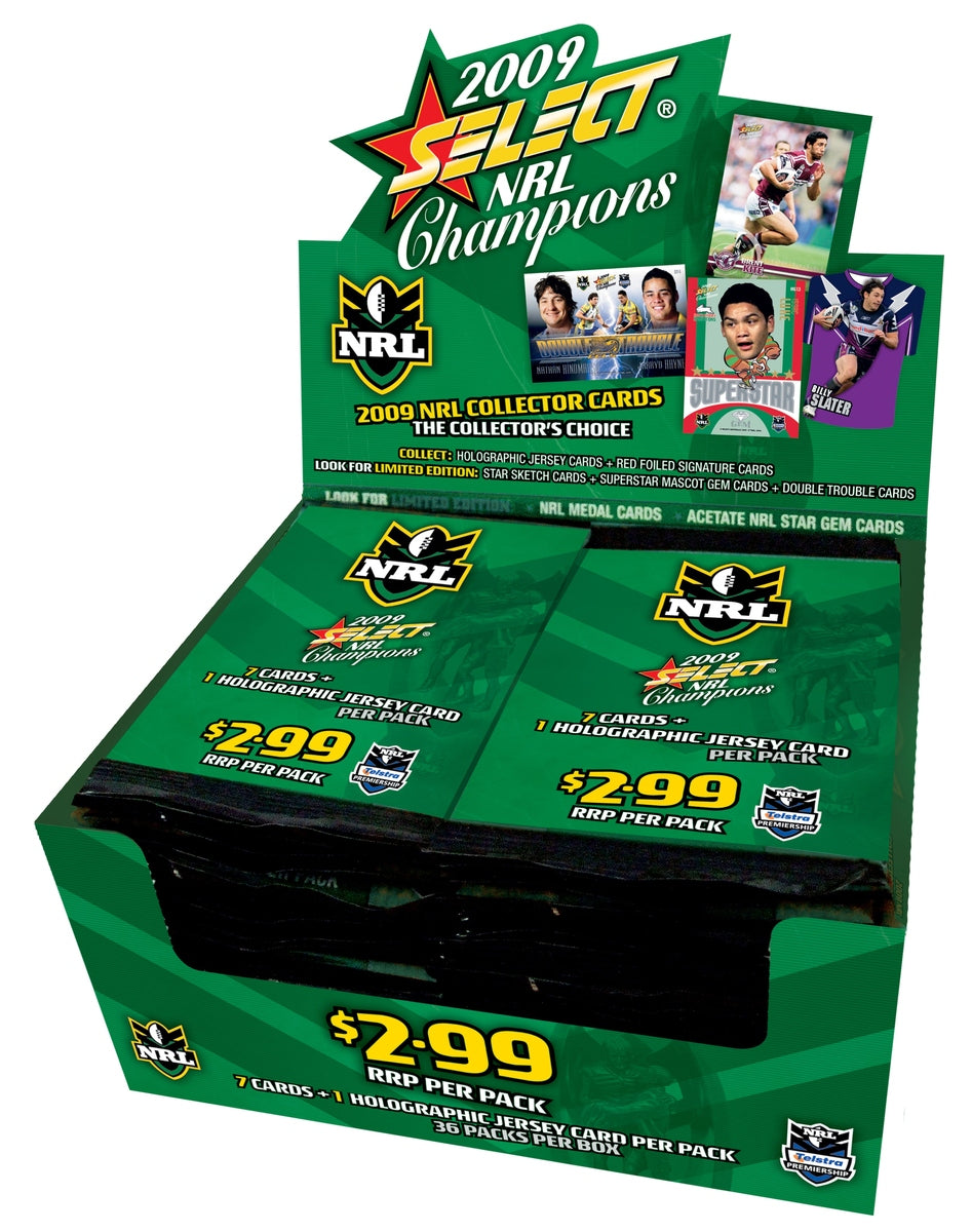 2009 NRL Champions Collector Cards Sealed Hobby Box (36 Packs) – Select ...