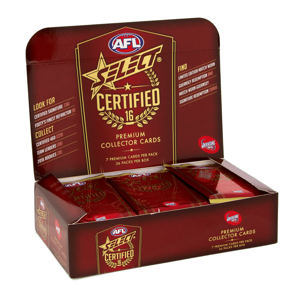2016 AFL Certified Sealed Box – Select Cards