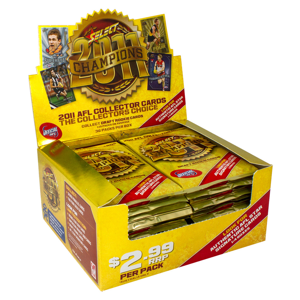 2011 AFL Champions Collector Cards Sealed Box (36 Packs) – Select Cards